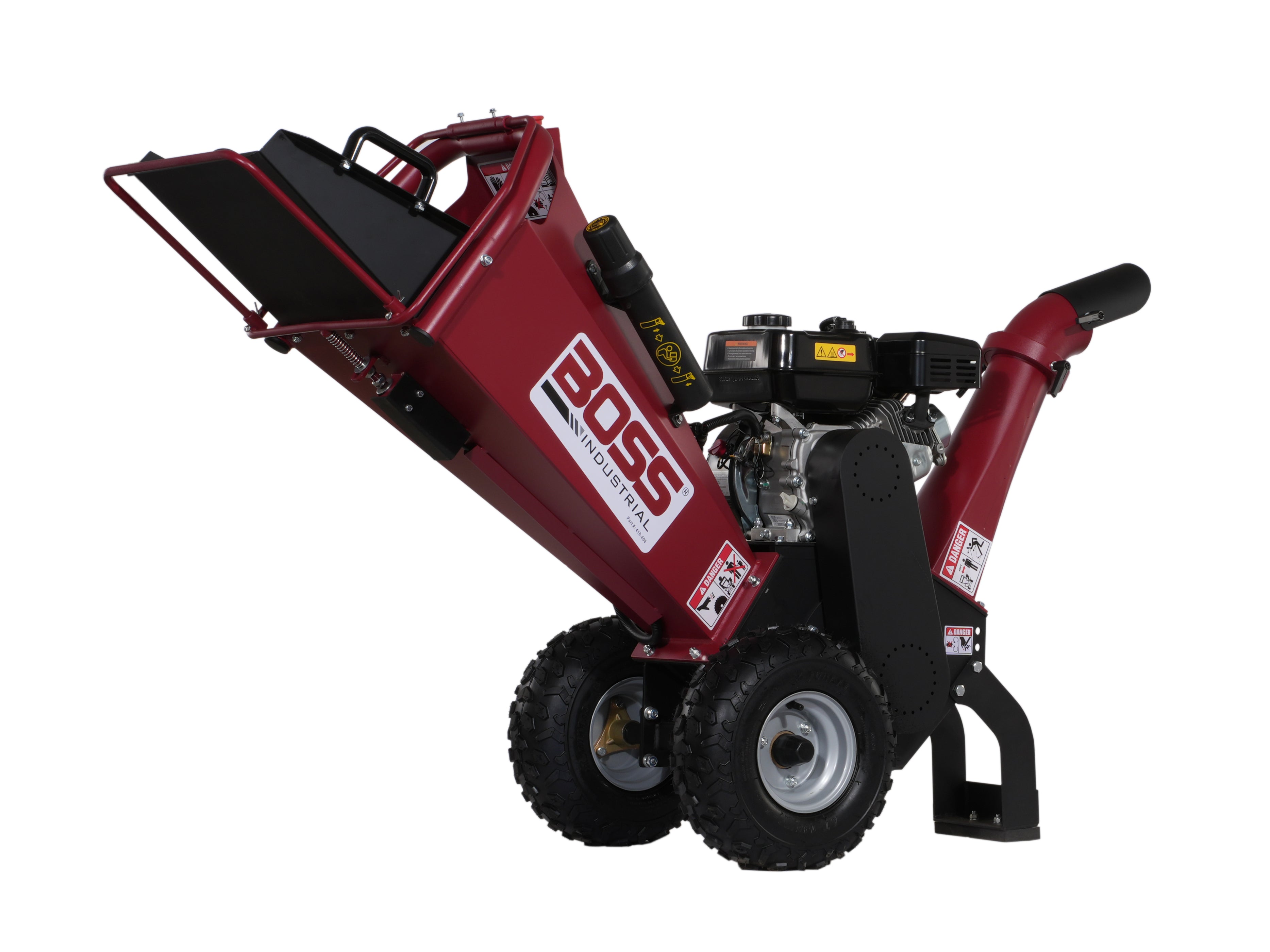 Boss Industrial 4 Inch 7hp Gas Powered Chipper Shredder with Dual Belt ...